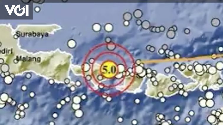 Today's Bali Earthquake, Magnitude 5.0
