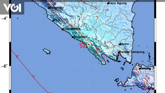Gempa Bumi Magnitudo 5 4 Guncang Lampung Di Sulteng Magnitudo 3 9