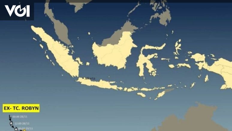 An Increase In The Wind Speed Of Tropical Cyclone Robyn, BMKG: In ...